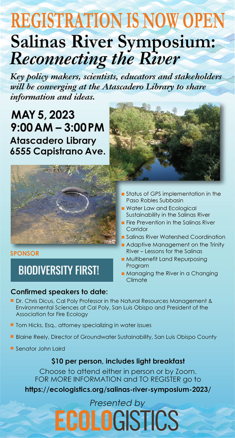 Reserve your spot – Salinas River Symposium - Ecologistics